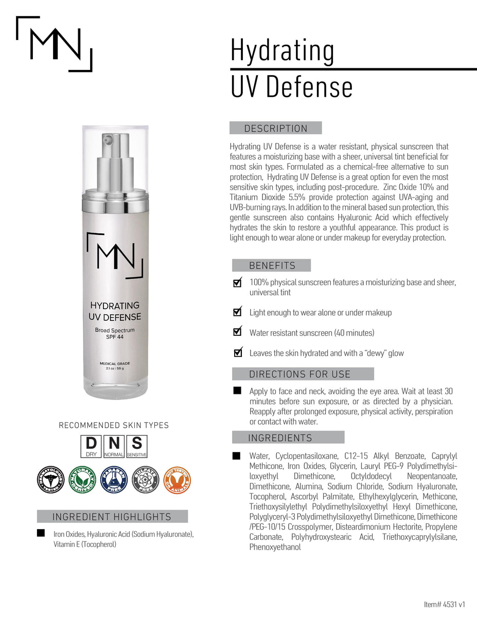 Hydrating UV Defense SPF 44 (Tinted) | Mint and Needle – Mint & Needle